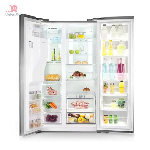 یخچال فریزر ساید بای ساید 35 فوت اسنوا مدل SN8-3035GW سفید متالیک | کالای خونه